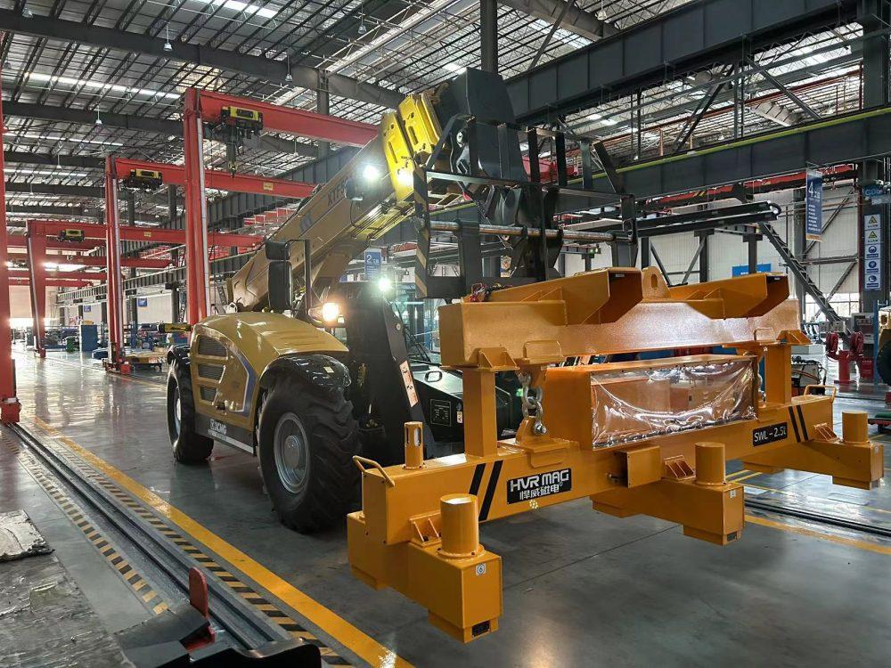 Manufacturer of Lifting Magnet for Forklift Application-HVR MAG