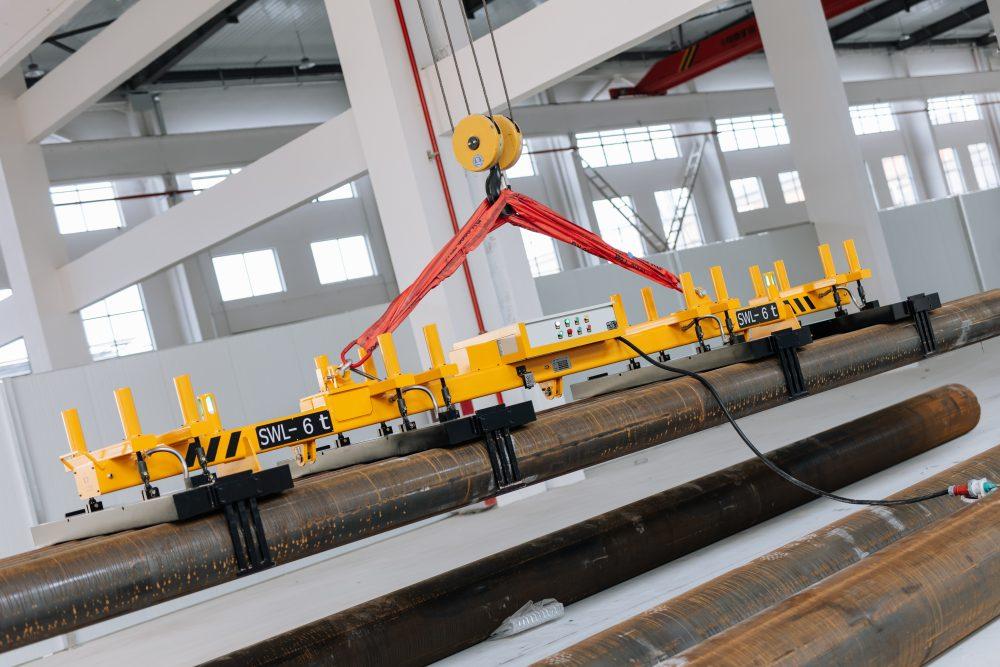 Manufacturer of Lifting Magnet for Steel Pipes Handling-HVR MAG